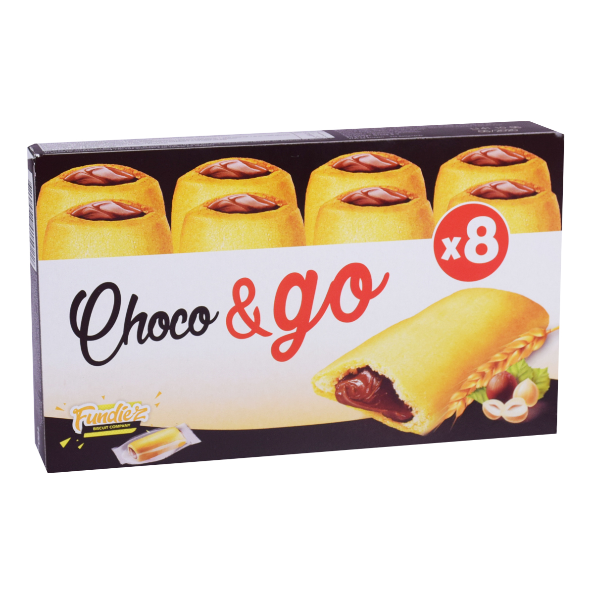 Choco & Go Biscuits met Chocoladevulling 8stk - Snuffelstore