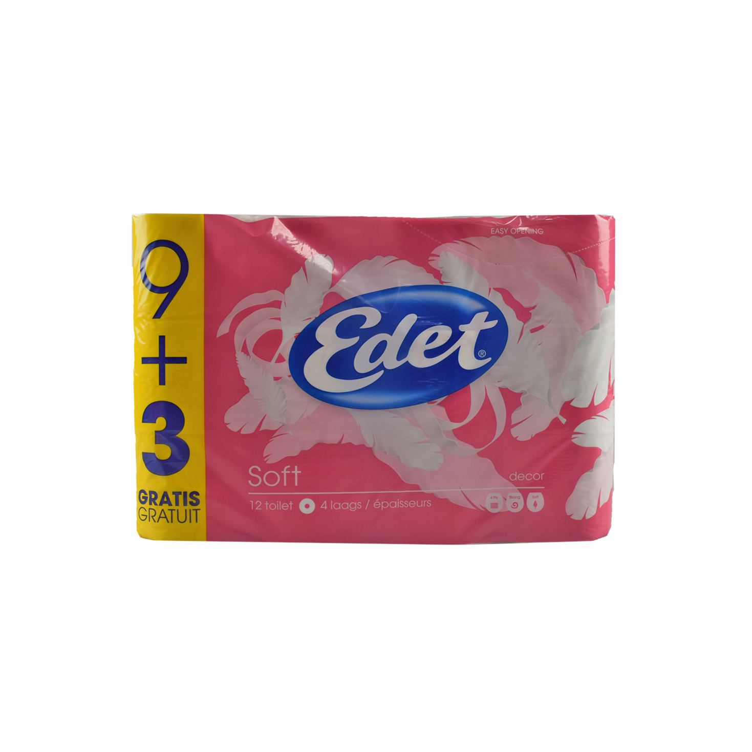 Toiletpapier Edet 9+3 rollen gratis 4-laags - Snuffelstore
