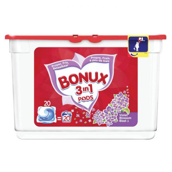 Bonux 3in1 Pods Violetbloesem - 20wasb. - Snuffelstore