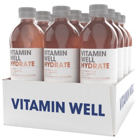 Vitamin Well Hydrate 500ml Rhubarb & Strawberry - Snuffelstore