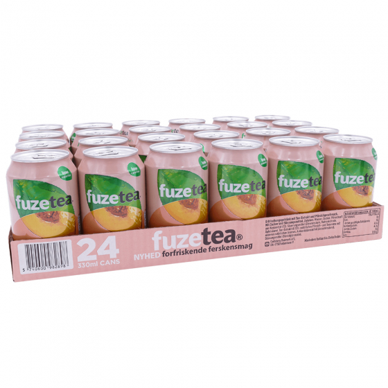 Fuze Tea Peach Black Tea 24 x 33cl DK - Voordeelverpakking - Snuffelstore