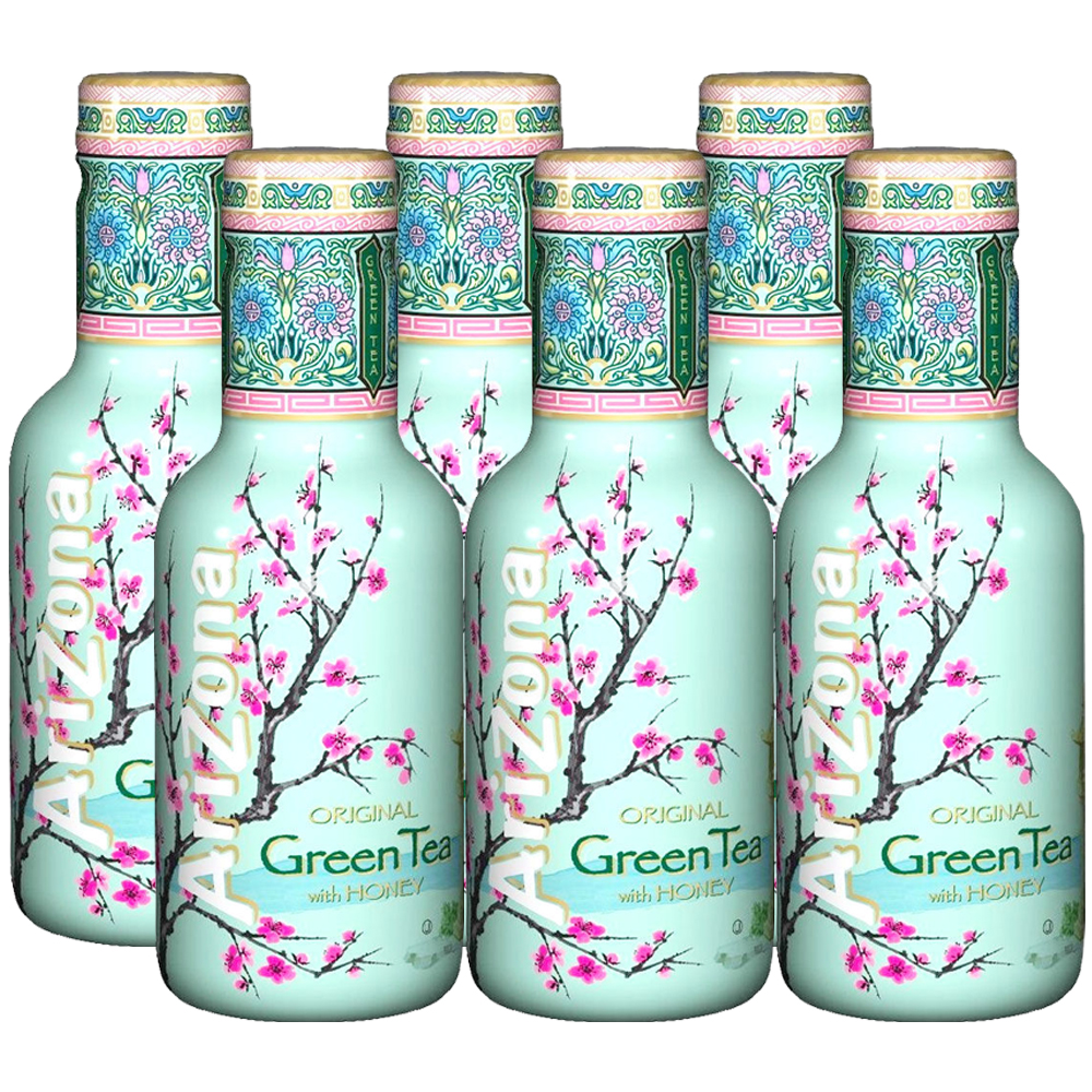 Arizona Ice Tea Original Honey 6x50cl – Green Tea – Flesjes - Snuffelstore
