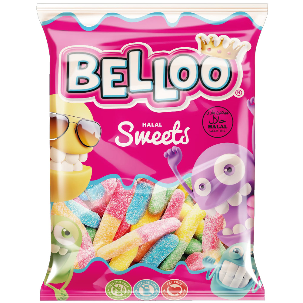 Belloo sweets “Worm” 100g Halal Gelatine - Snuffelstore