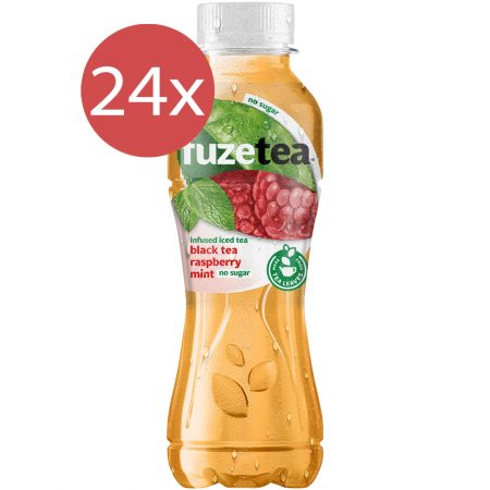 Fuze Tea Black Tea Rasberry Mint No Sugar 4 x 400ml - Snuffelstore