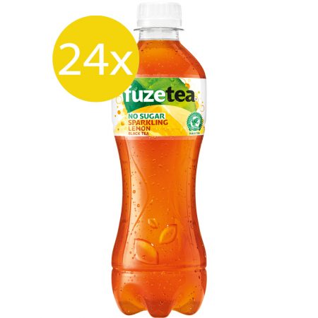 Fuze Tea Black Tea Sparkling Lemon No Sugar 4 x 400ml - Snuffelstore