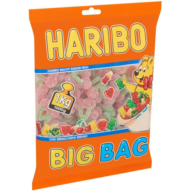 Haribo Snoepjes Happy Cherries Fizz 1kg - Snuffelstore