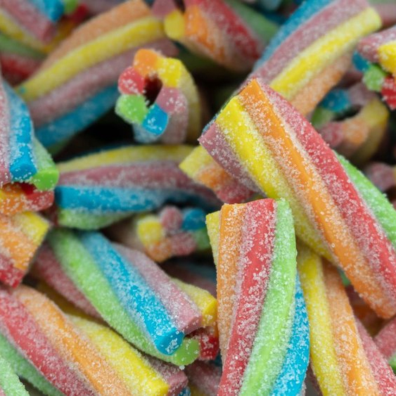 Damel Mini Twists Sour Multicolor 1kg Halal - Snuffelstore