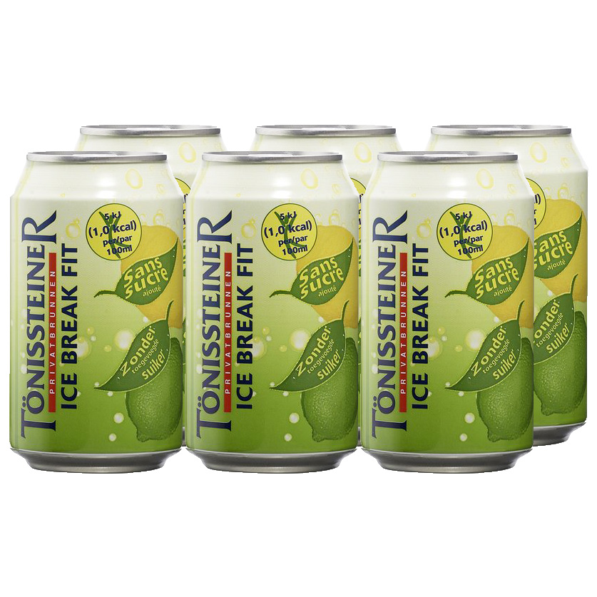 Tönissteiner Ice-Break Fit 6 x 33cl – Blikjes – 6-Pack – Limonade ...