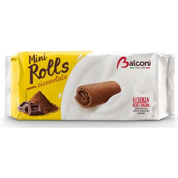 Balconi Mini Rolls Met chocolade Crèmevulling 6x30g - Snuffelstore