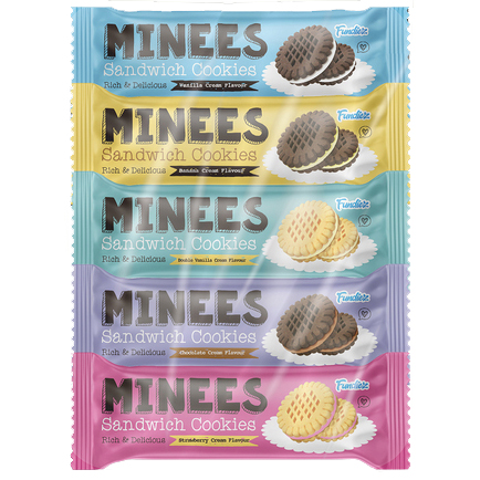 Minees Sandwich Cookies 10x35g - Snuffelstore