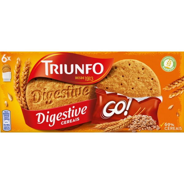 Triunfo Digestive Graankoekjes Go! Apart Verpakt - 6 x 2 Stuks ...