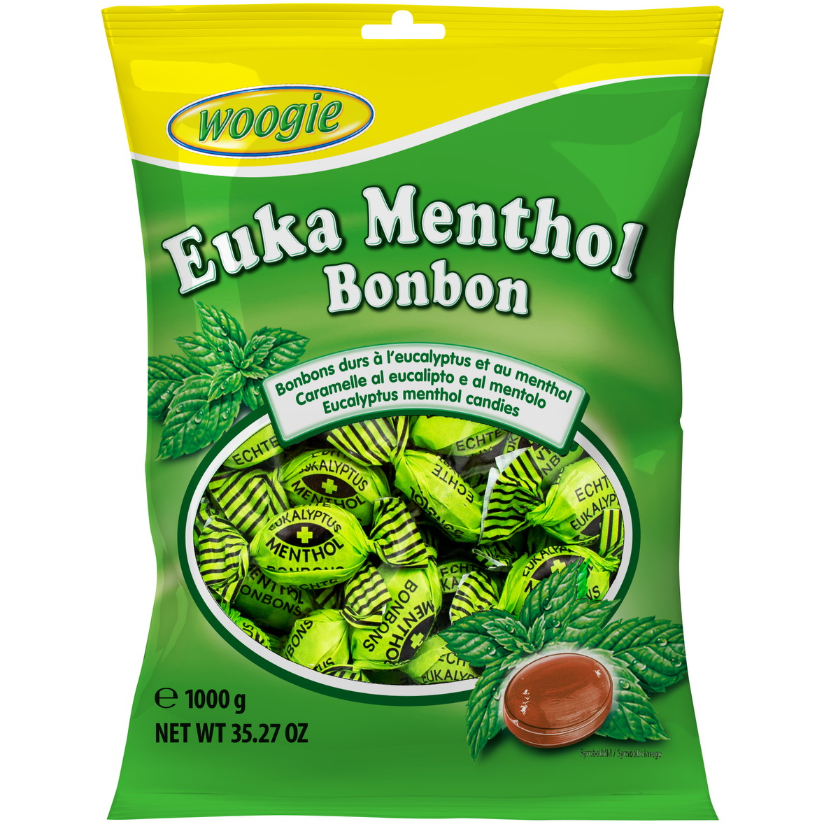 Woogie Zuurtjes Euka Menthol - Apart Verpakt 1kg - Snuffelstore