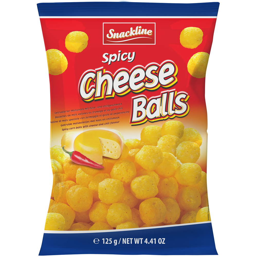 Snackline Chips Spicy Kaasballen 125g - Snuffelstore