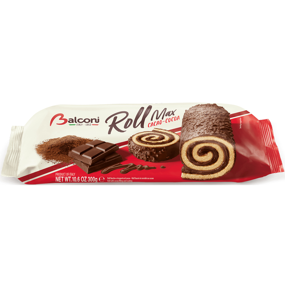 Balconi Rolcake Roll Max Cacao-Cocoa 300g - Snuffelstore