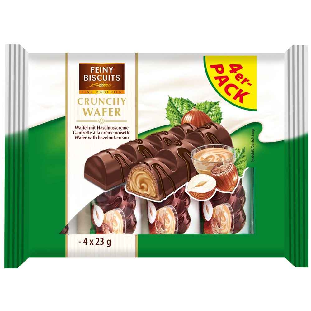 Feiny Biscuits Wafel Met Melk Hazelnootvulling Apart Verpakt 4 x 23g ...