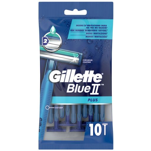 Gillette Wegwerpmesjes Blue II Plus 10 Stuks - Snuffelstore