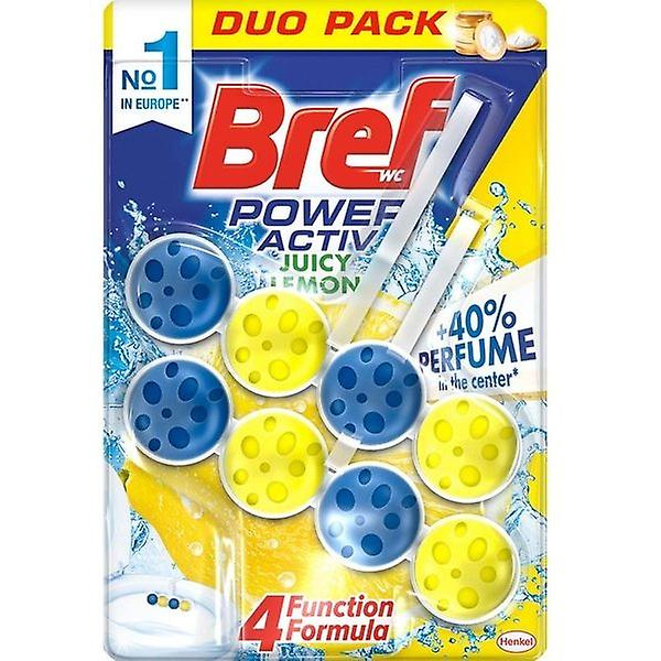 Bref Power Activ Toiletblokje Citroen 2 x 50g - Snuffelstore