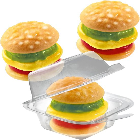 Trolli Party Burgers Minis Display Verpakking 80 x 10g - Snuffelstore