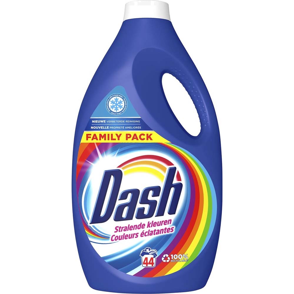 Dash Wasmiddel Stralende Kleuren 44 wasb./2200ml - Snuffelstore Dash Wasmiddel Stralende Kleuren 44 wasb./2200ml - Snuffelstore