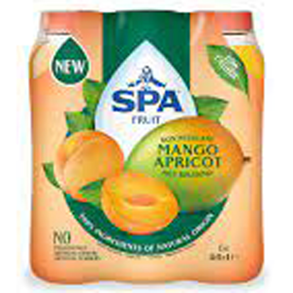 Spa Fruit Water Plat Mango/Abrikoos 6 x 40cl. - Snuffelstore