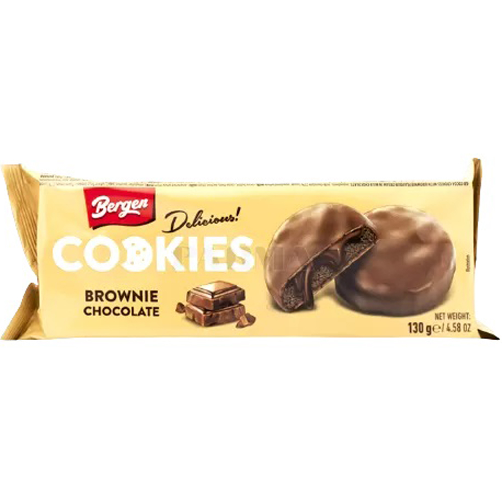 Bergen Cookies "Brownie Chocolade" 130gr - Snuffelstore