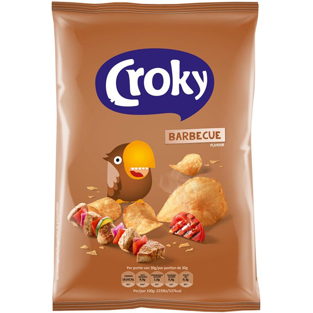 Croky Chips Barbecue 12 x 100gr - Snuffelstore