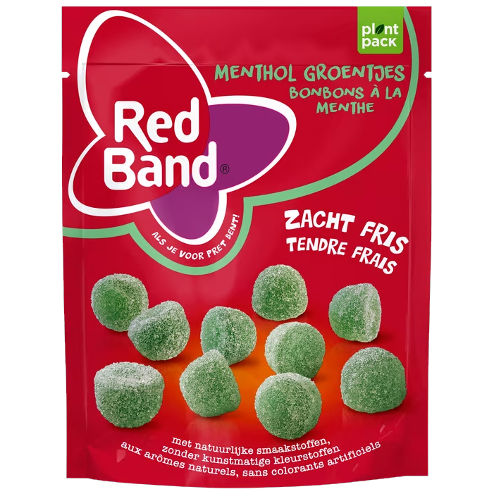 Red Band Menthol Groentjes - Zacht & Fris - Menthol Snoepjes 220g ...