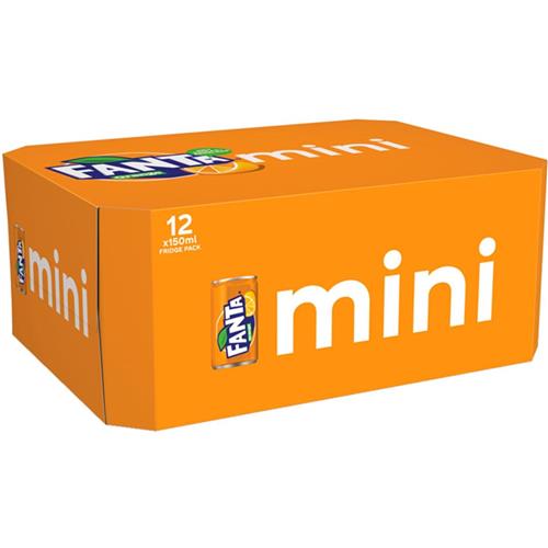 Fanta Orange Mini 12 x 150ml - Mini Blikjes - 12-pack - Snuffelstore