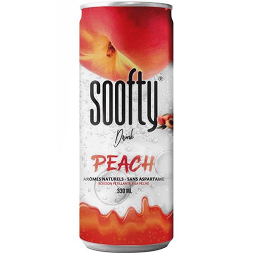 Soofty Drink Peach 330ml - Frisdrank Met Perzik Smaak - Blikje ...