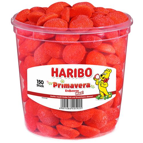 Haribo Primavera Maxi 1,350kg – Schuimsnoepjes Met Aardbeismaak In ...