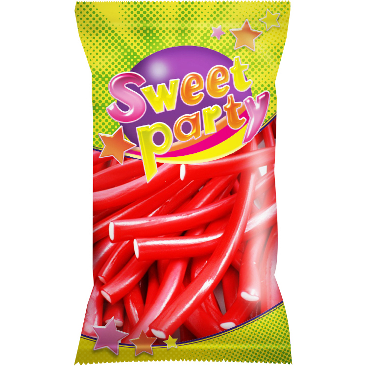 Sweet Party Snoep Aardbeistaafjes 100g – Snoepzakje - Snuffelstore