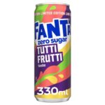 Fanta Zero Sugar Tutti Frutti 330ml – Suikervrije Frisdrank - Limited Edition - Snuffelstore